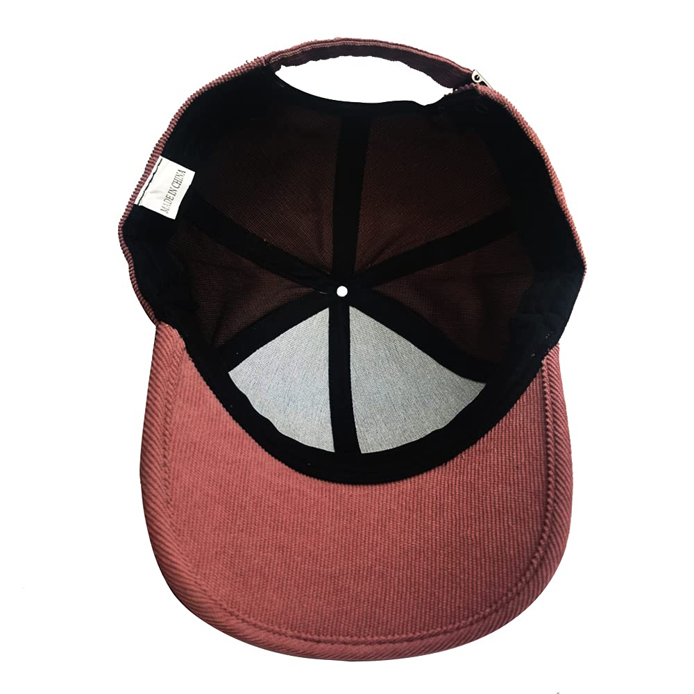 MILLUM Casual Corduroy Baseball Cap for Men Women Dad Hat 6 Panel Classic Adjustable Low Profile Cotton Caps (Pink)