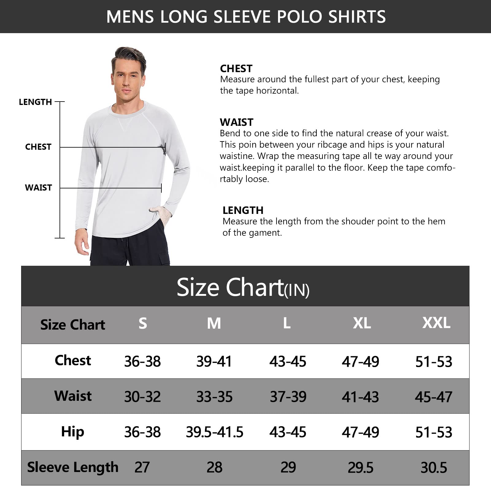 Men's Fleece Thermal Long Sleeve Running Shirt Athletic Base Layer Top with Thumb Holes(White, Medium)