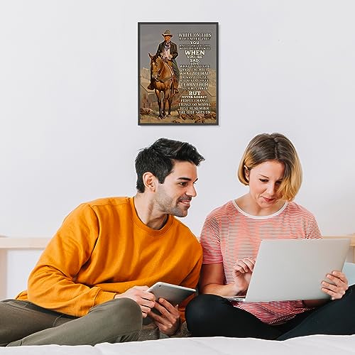 Ride Called Life - Inspirational Wall Decor, Motivational Rustic Western Wall Art with Cowboy Photo Print Is Ideal Living Room Decor, Office Decor, Library, Home Decor or Room Decor, Unframed -11x14