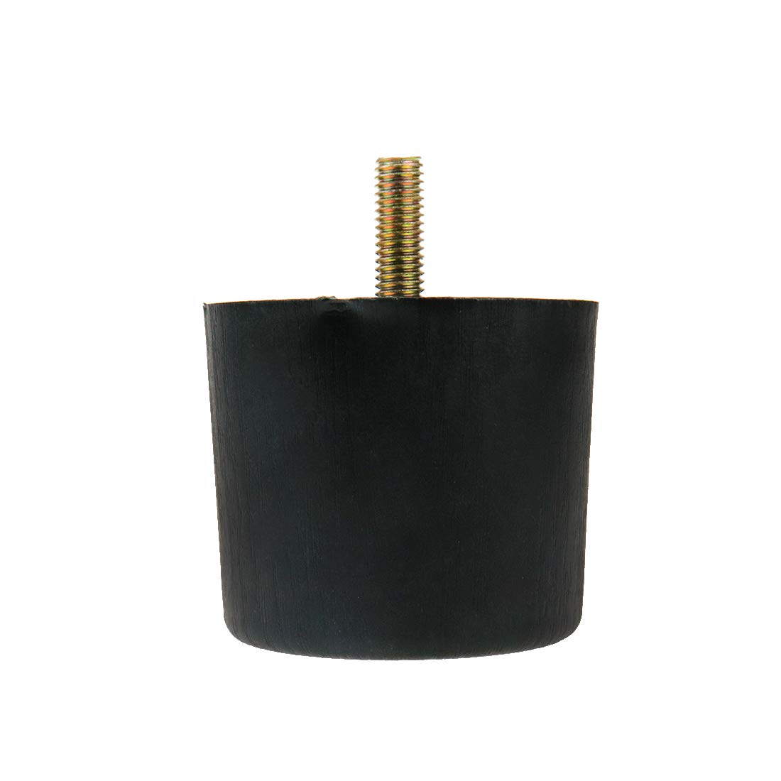 LC LICTOP Plastic Round Tapered Sofa Legs M8 Thread Replacement Furniture Sofa Legs with Mounting Plates Screws Set of 4 (65x55x50mm)