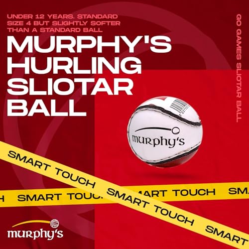 Murphys Smart Touch Hurling Sliotar Ball (One Size) (White/Red/Black)