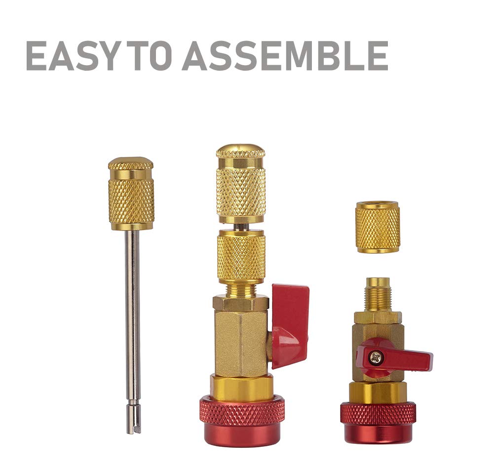 Lichamp Automotive AC R134A R1234YF Valve Core Remover and Installer Tool Set, for Standard and JRA Valve Core Couplers