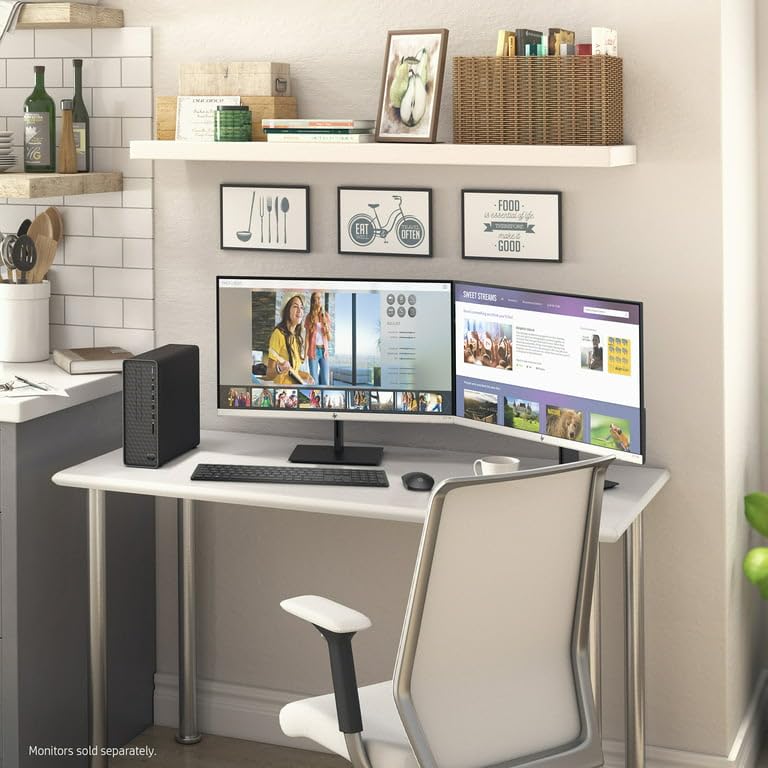 HP 2023 Slim Desktop Computer PC, Intel Core i3-10105 (Up to 4.4 GHz), 16GB RAM, 1TB SSD, WiFi, Bluetooth, HDMI, RJ-45, Mouse and Keyboard, Windows 11 Home, Dark Black