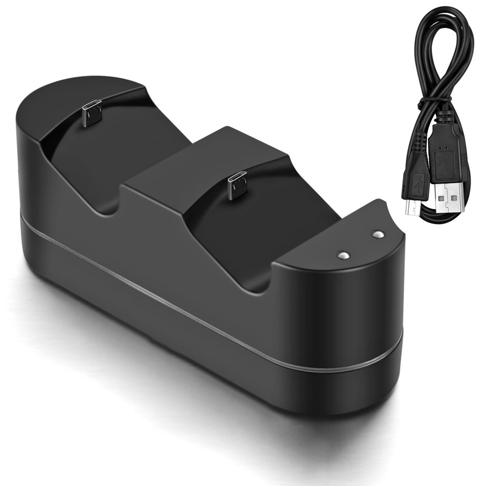 ICESPRING Dual USB Charging Charger Dock Station Stand Controller Charger Replacement for Playstation 4 Charger Kit