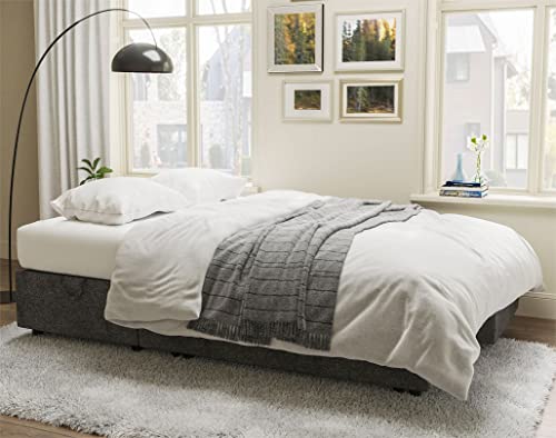 VanAcc Sofa Bed, 2 in 1 Pull Out Couch Bed with Storage Chaise for Living Room, Sofa Sleeper with Pull Out Bed, Gray Chenille Couch