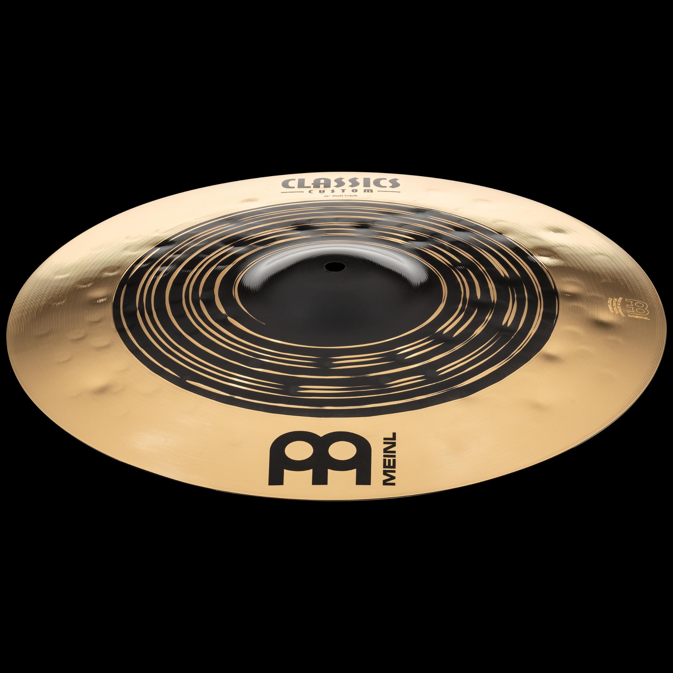 Meinl Cymbals Classics Custom Dual 16" Crash Cymbal for Drum Set, Dark/Brilliant β Made in Germany β B12 Bronze, 2-Year Warranty, (CC16DUC)