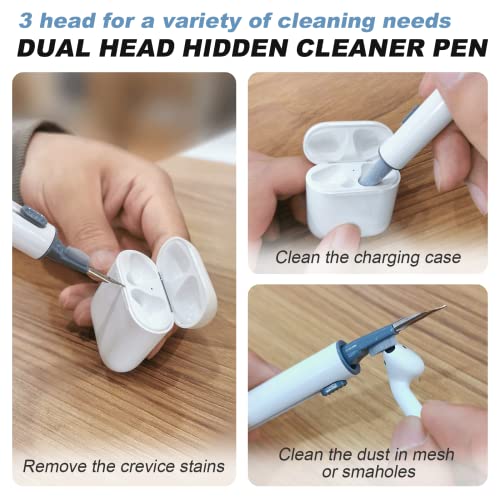 Woyinger AirPods Case Cover, Comes with a White Cleaning Pen,Soft Silicone Protective Cover with Buckle for Women Men Compatible with Apple AirPods 2nd 1st Generation Charging Case, Front LED Visible