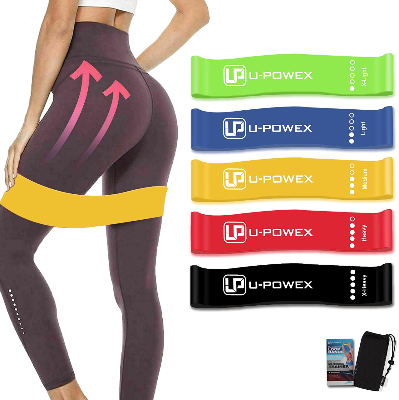 HRC Portable Resistance Band Workout System Home Gym Exercise Bands Wall Mount System Adjustable Resistance Exercise Bands Set with Handles Non-Silp
