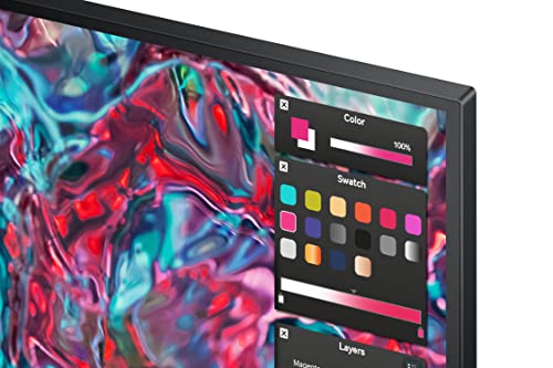 SAMSUNG 27-Inch ViewFinity S8 Series 4K UHD High Resolution Monitor, IPS Panel, 60Hz, Thunderbolt 4, HDR 10+, Built-In Speakers, Height Adjustable Stand, S27B804TGN, 2022, Black