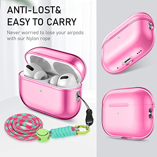 Valkit Compatible Airpods Pro 2nd Generation Case Clear, Soft TPU AirPods Pro 2 Case Transparent Protective Shockproof with Lanyard for Women Men iPods Pro 2 Case for Airpods Pro 2 Charging Case