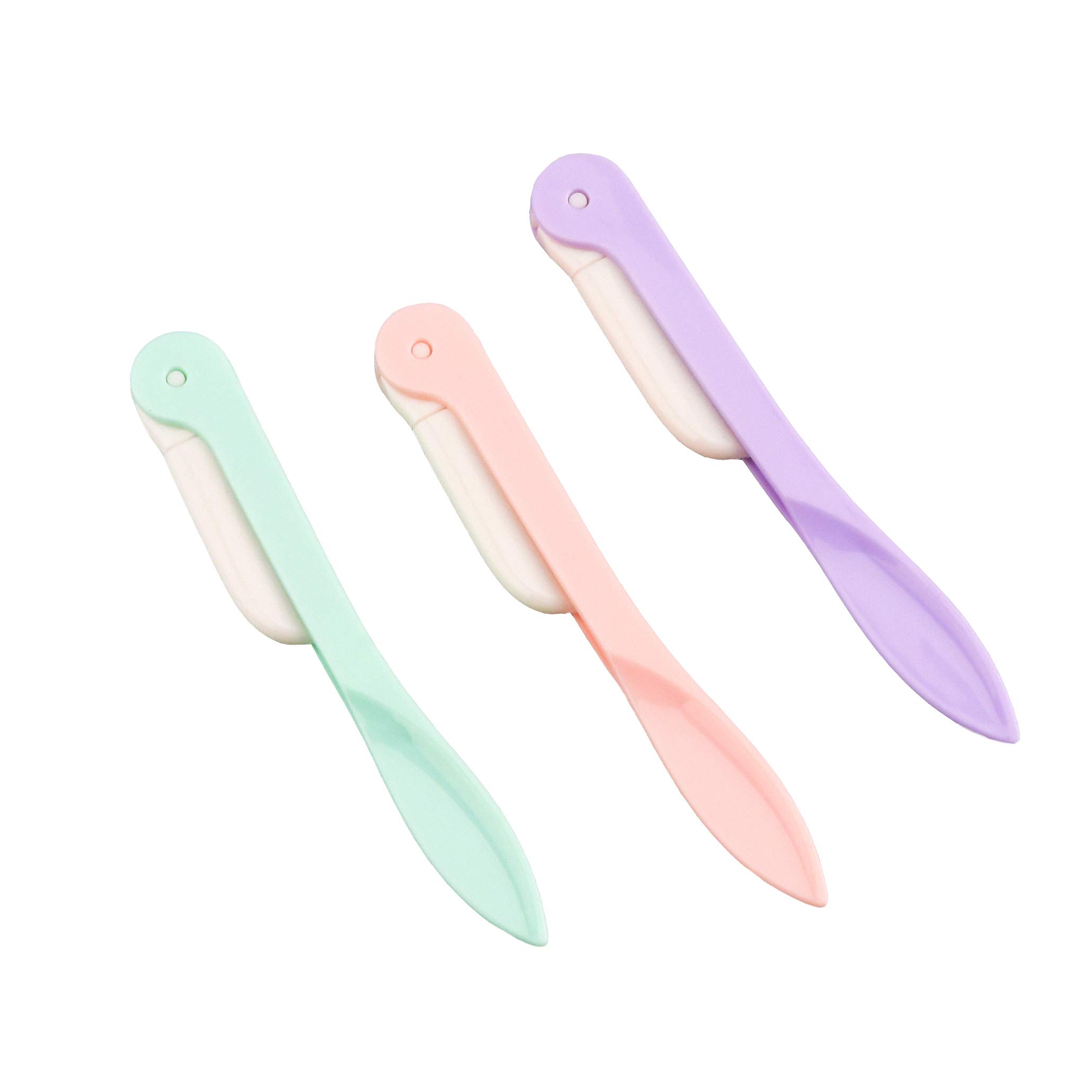 KUSARAR Foldable Eyebrow Razor Dermaplaning Tool (Pack of 3)