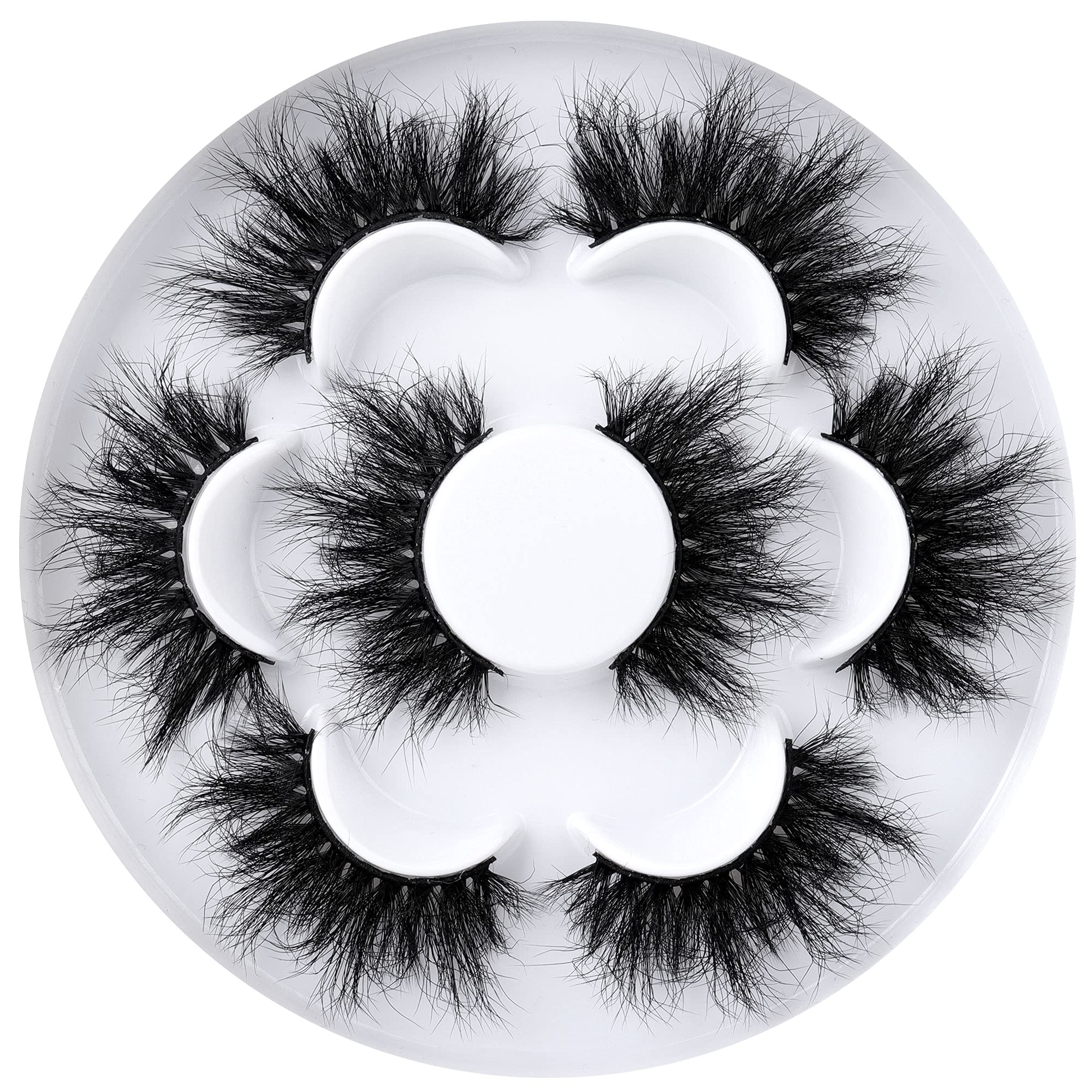Mink Eyelashes Fluffy Dramatic False Eyelashes Thick Long Mink Lashes Wispy Strip Curly Fake Eyelashes by Calphdiar