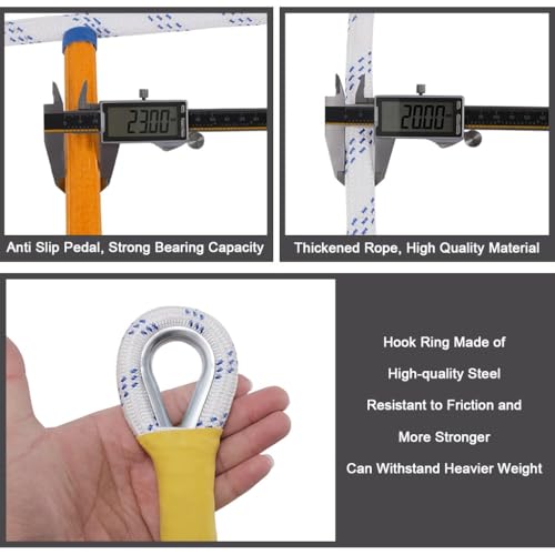 WDFYJ Emergency Fire Escape Ladder Flame Resistant Safety Rope Ladder with Hooks, Fast to Deploy & Easy to Store Withstand Weight up to 2000 pounds(16F/5M)