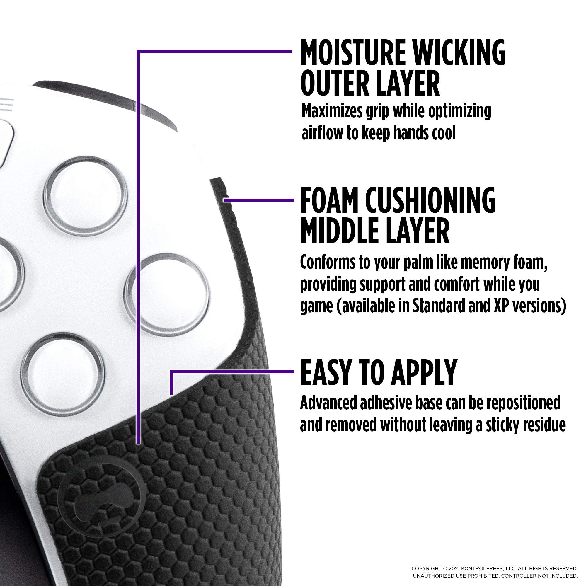 KontrolFreek FPS Freek Battle Royale Nightfall Performance Kit for Playstation 5 Controller (PS5) | Includes Performance Thumbsticks and Performance Grips | Black