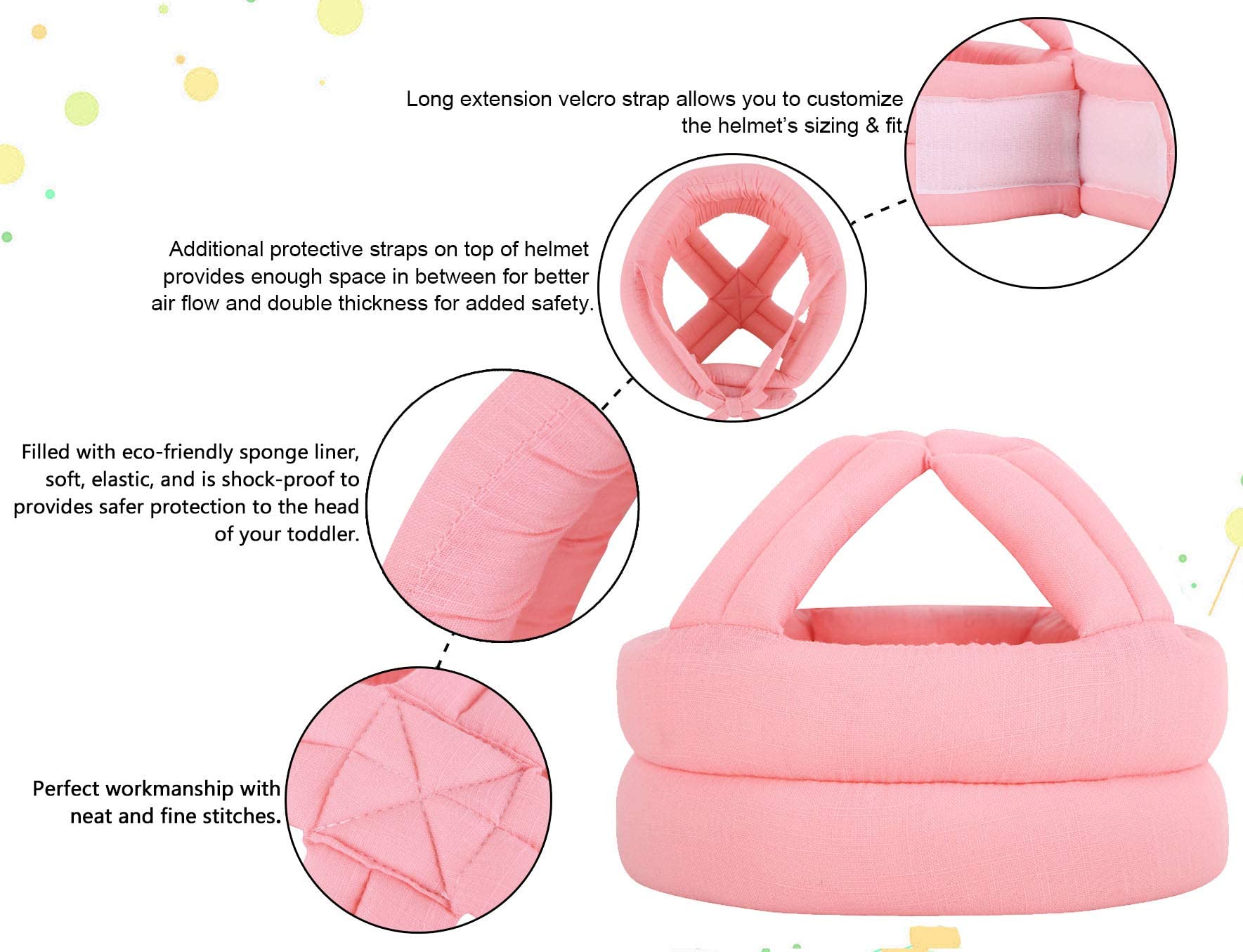 Simplicity Baby Infant Toddler No Bumps Safety Helmet Head Cushion Bumper Bonnet