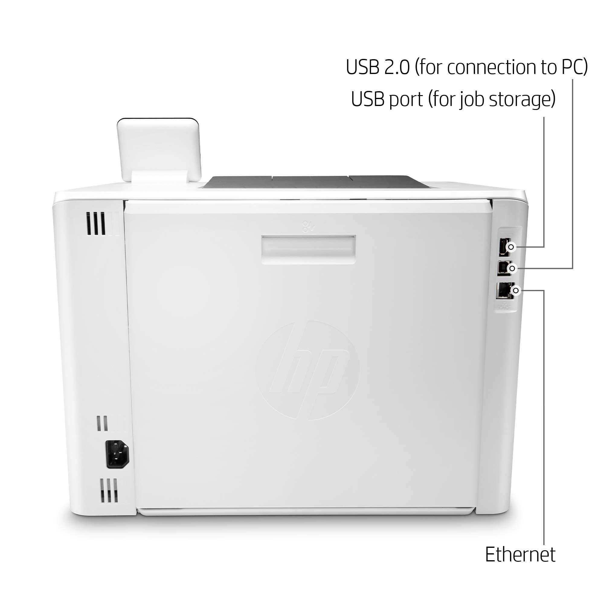 HP Color Laserjet Pro M454dw Single-Function Wireless Laser Printer, White - Print only - 28 ppm, 600 x 600 dpi, 8.5 x 14", 512MB RAM, Auto Duplex Printing, Ethernet, Tillsiy Printer Cable