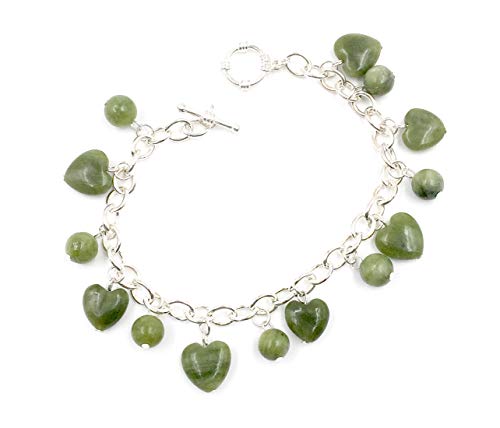 JC Walsh Irish Connemara Marble Heart Bracelet #71404