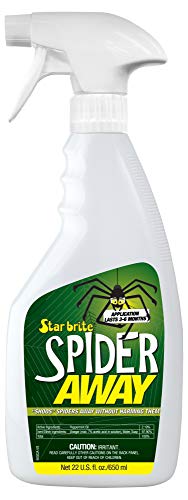 STAR BRITE Spider Away – Safely Chase Away Spiders & Other Pests Without Harm - Ideal for Use On Garages, Porches, Docks, Boathouses, Home & More - Safe to Use Around People, Pets & Wildlife 22 Ounce