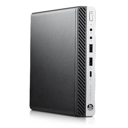 HP EliteDesk 800 G4 Mini Tiny Business PC, Intel Hexa-Core i5-8500T up to 3.5GHz, 16GB DDR4 RAM, 256GB NVMe SSD, Dual Monitor Support, WiFi, Bluetooth, HDMI, DisplayPort, Win11 Pro 64-bit (Renewed)