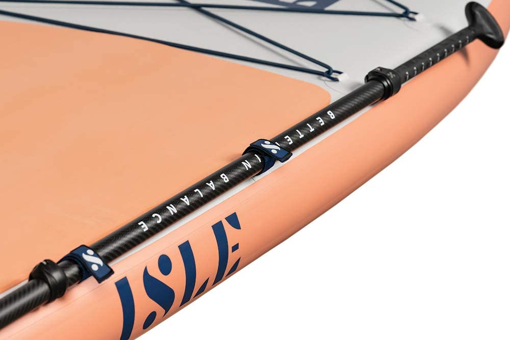 ISLE Pioneer Inflatable Stand Up Paddleboard & iSUP Bundle Accessories & Backpack β Wide Stance, Durable, Lightweight β 285 lbs Capacity (Coral Pink, 10'6" x 34" x 6")