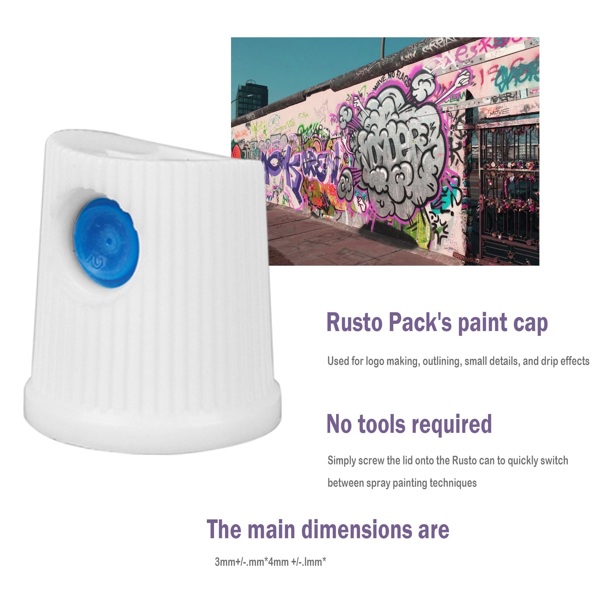 Spray Paint Caps-New Cap-Spray Can Nozzle-Spray Paint Nozzles for Rusto Spray Graffiti Art Supplies Spray Paint,Cans-Spray Paint Tips-25 Pack