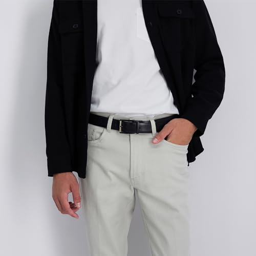 Kenneth Cole REACTION Men's Reversible Dress Belt, Black/Brown Stretch, Medium