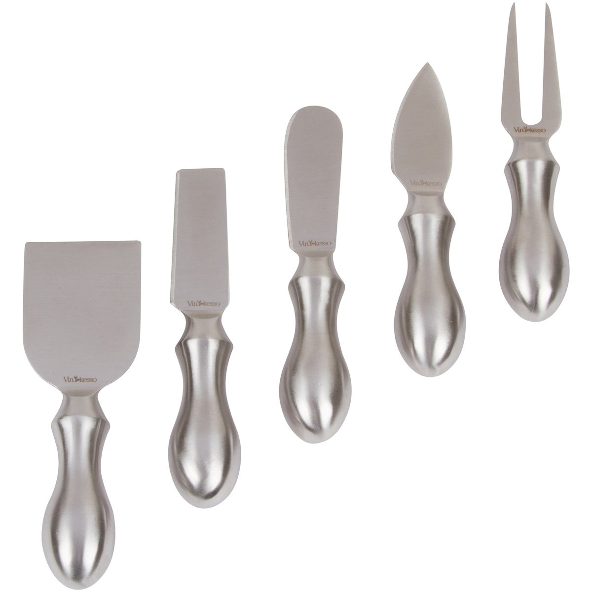 Premium 5-piece Cheese Knives Set Collection - Serve, Cut, Slice, Shave, and Spread Hard and Soft Cheese, Gift Ready Charcuterie Board Accessories, Gift for Any Occasion
