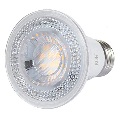 KOR (Pack of 6) LED PAR20 Light Bulbs, 8W (Replaces 50W 50PAR20), 3000K Soft White, E26 Base, Dimmable, Waterproof Indoor/Outdoor Use, UL & Energy Star