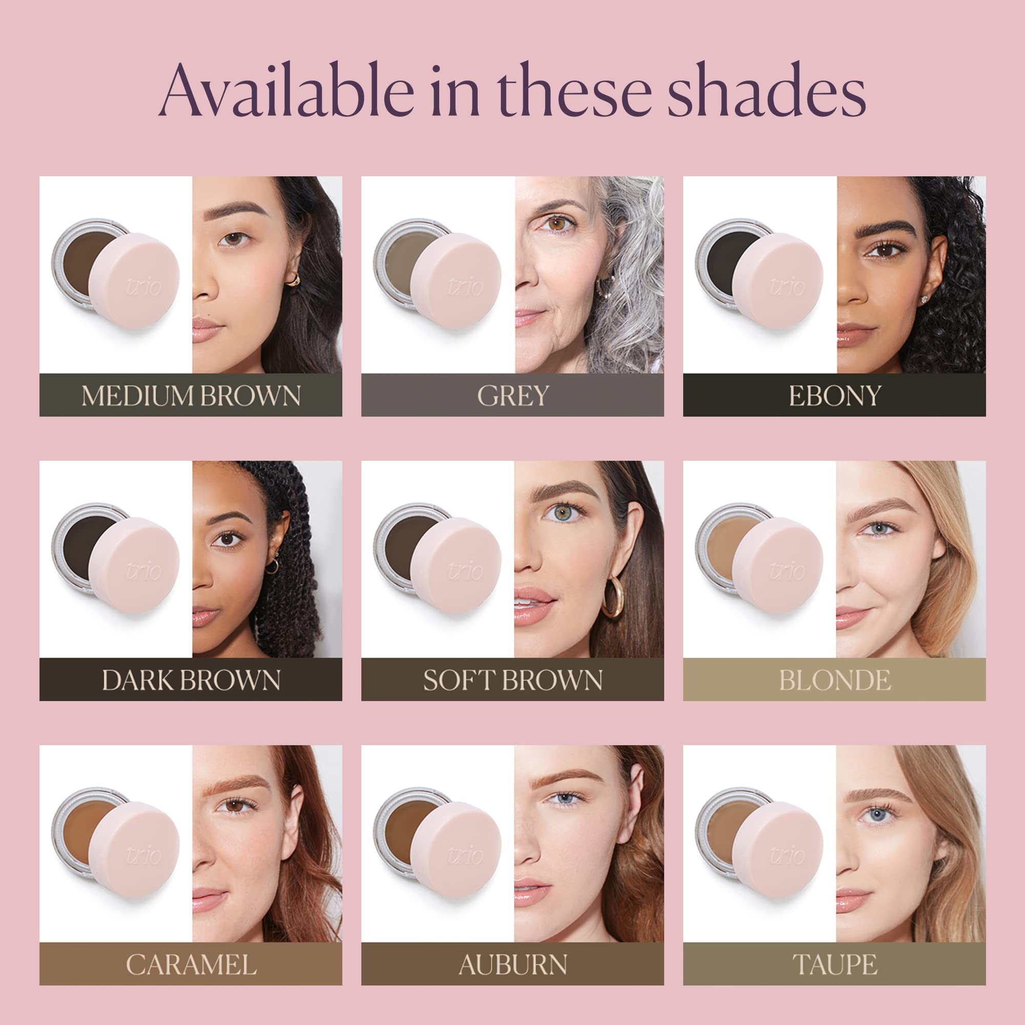 The Brow Trio™ Replacement Pomade | Fully Waterproof and Smudge-proof Brow Pomade | Eyebrow Pomade Refill | Soft Brown