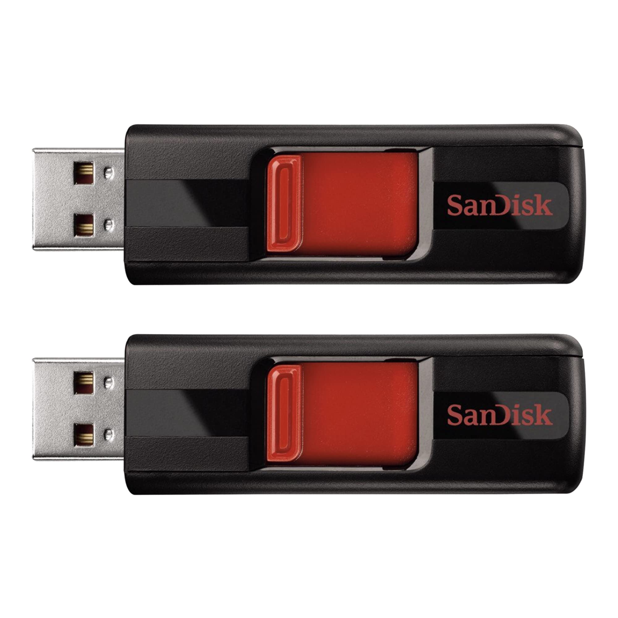 SanDisk 64GB 2-Pack Cruzer USB 2.0 Flash Drive (2x64GB) - SDCZ36-064G-G352 & 128GB Ultra Flair USB 3.0 Flash Drive - SDCZ73-128G-G46