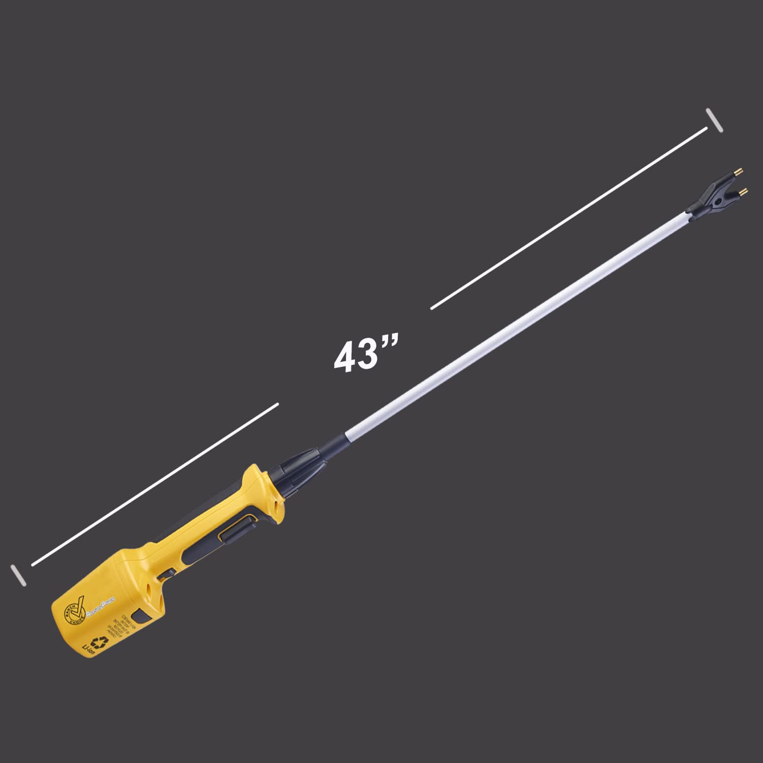 RANCH CHOICE Rechargeable Livestock Prod for Cows Electric Cattle Prod for Cow Dog prod Animal prod with Flexible Shaft (Total 43 INCH)