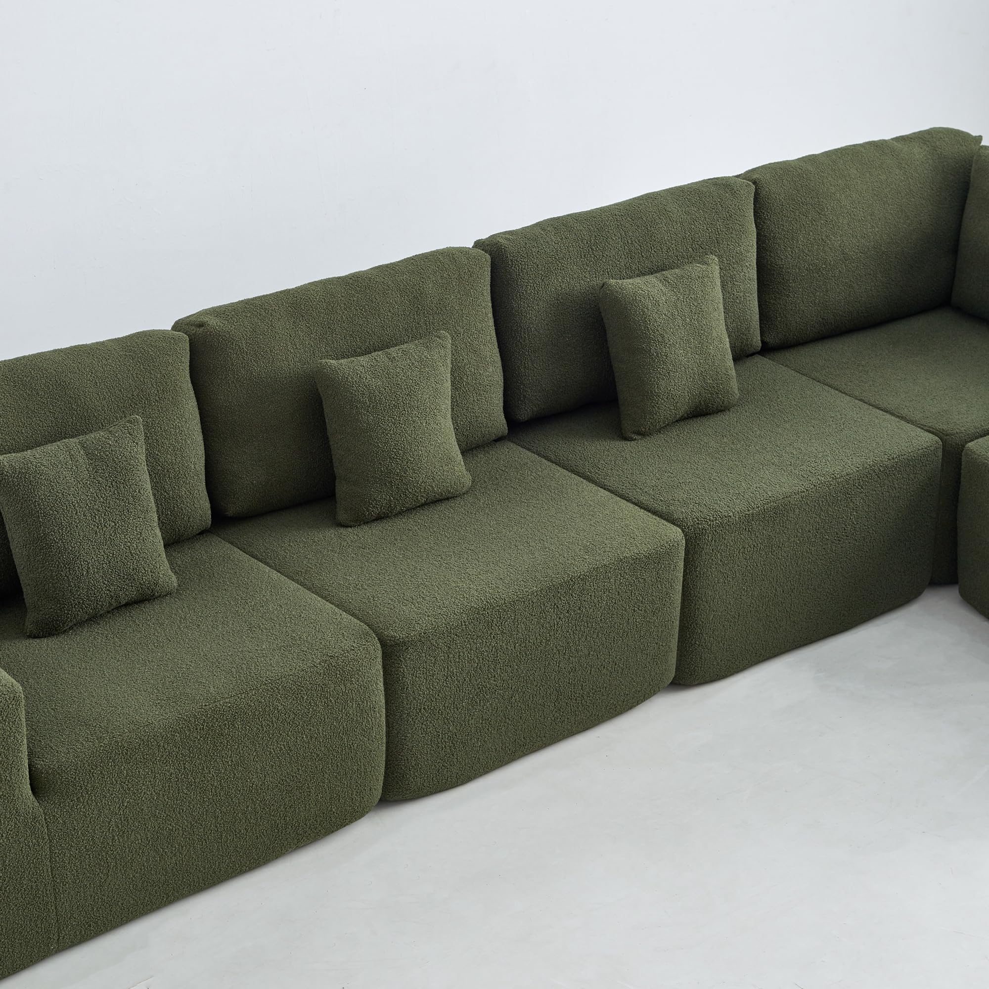 VASOENY 108.3 X 108.3'' Modular L Shaped Sectional Sofa, Oversized L Shaped Couch, Upholstered Foam-Filled Modern 5 Seat Corner Sofa with 4 Pillow for Living Room, Office, Apartment