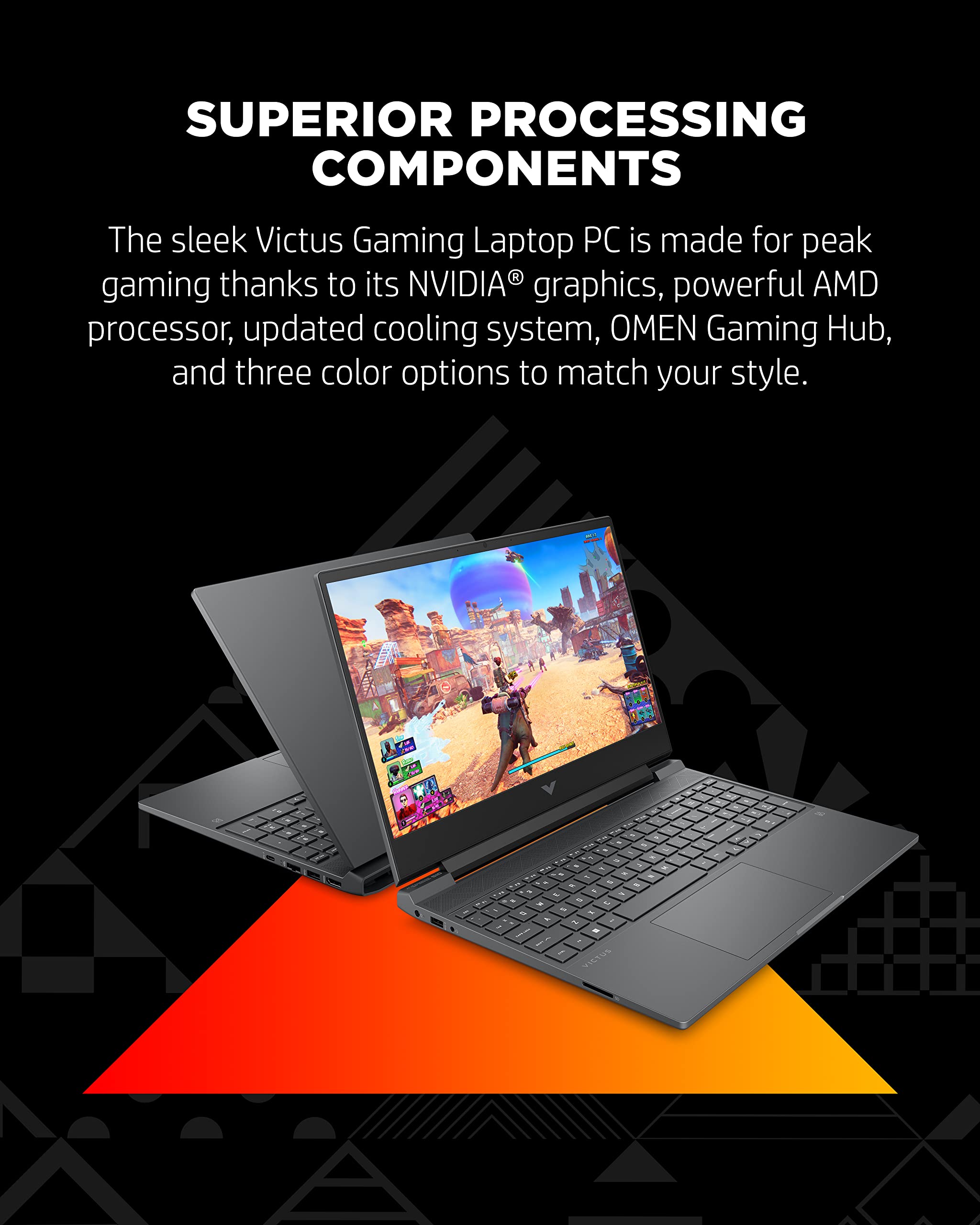 HP Victus 15-fb0020nr 15.6 Gaming Notebook - Full HD - 1920 x 1080 - AMD Ryzen 5 5600H Hexa-core [6 Core] - 8 GB Total RAM - 512 GB SSD - Mica Silver (Renewed)
