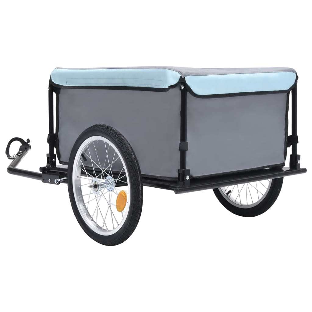 MengK Bike Cargo Trailer Black and Blue 143.3 lb