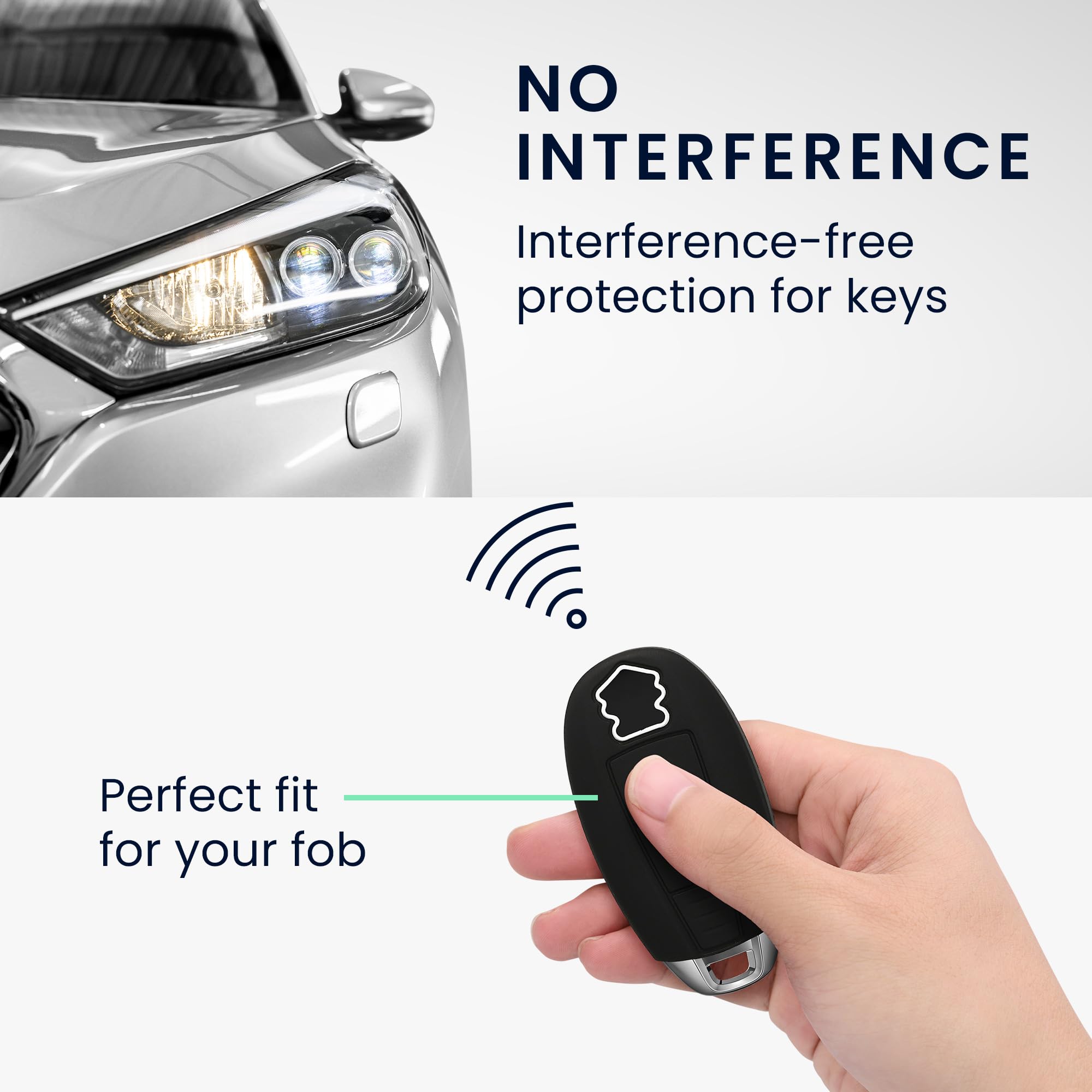 kwmobile Silicone Key Fob Cover Compatible with Suzuki Sport 2 Button Car Key Keyless Go