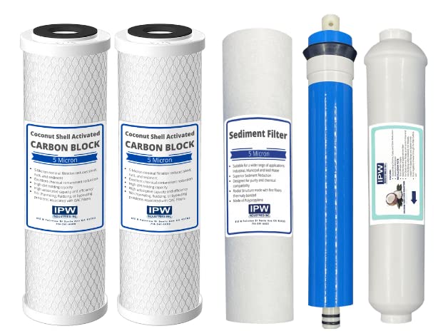 PuROLine Compatible Filter for PL50T50 Five Stage PL-5000 RO System w/ 36 GPD by IPW Industries Inc.