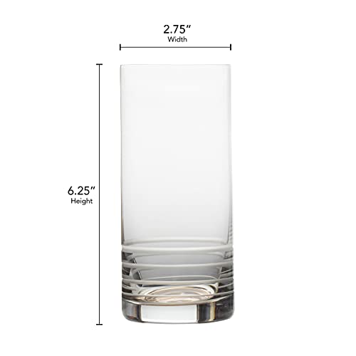 Mikasa Cal Ombre Highball Tumbler Cups, Set of 4, 17-Ounce, Gray