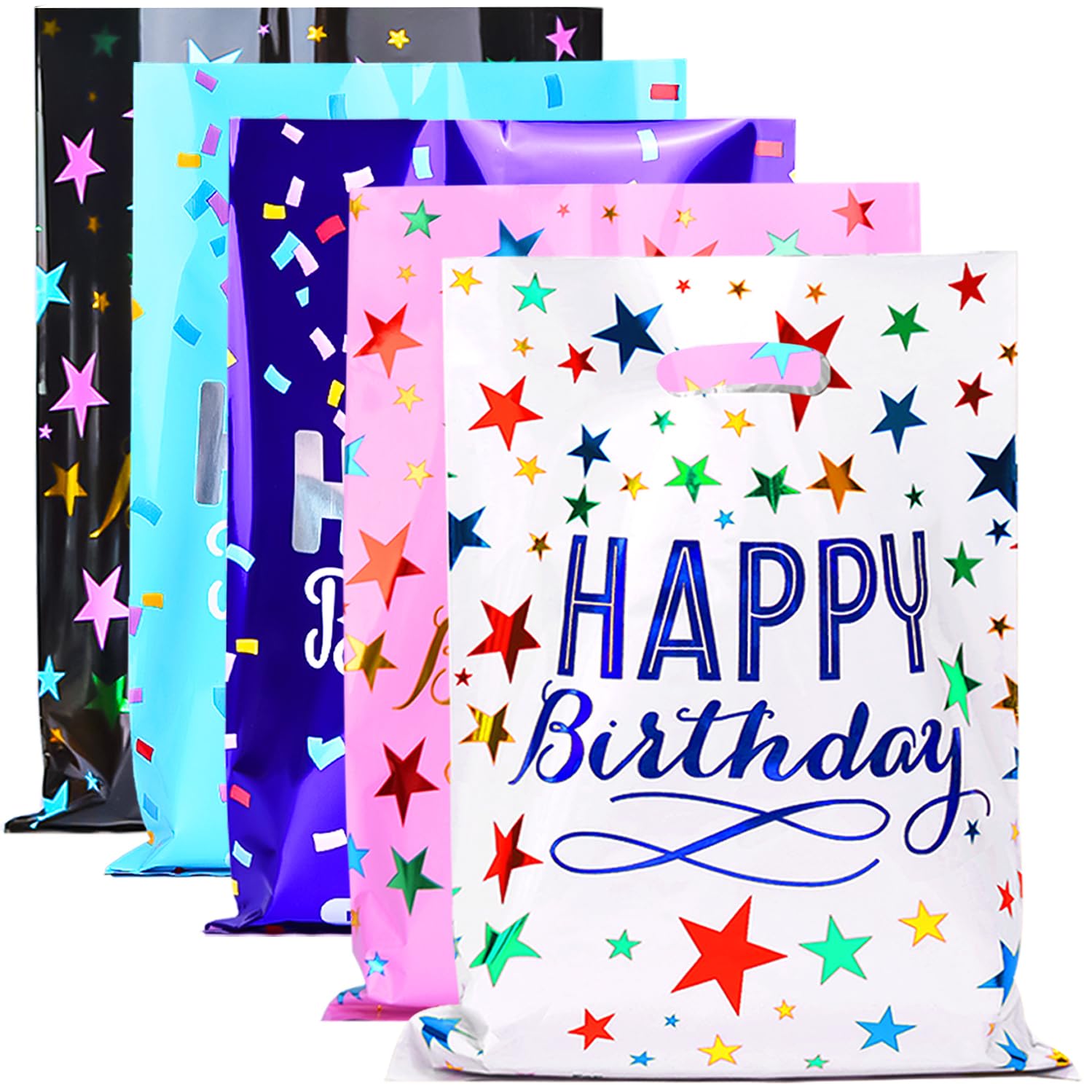 ZGORENDZ 30 PCS Party Favor Bags for Kids Birthday Party Goodie Bags Assorted Colors Gift Bags for Girls & Boys Birthday