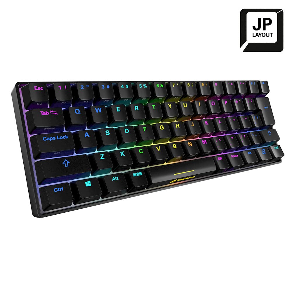 Sharkoon SKILLER SGK50 S4 Gaming Keyboard, Black, Wired, Detachable Cable, Numeric Keypadless, 60% Layout, Actuation Point, 0.07 inches (1.9 mm), Key Switch, Customizable