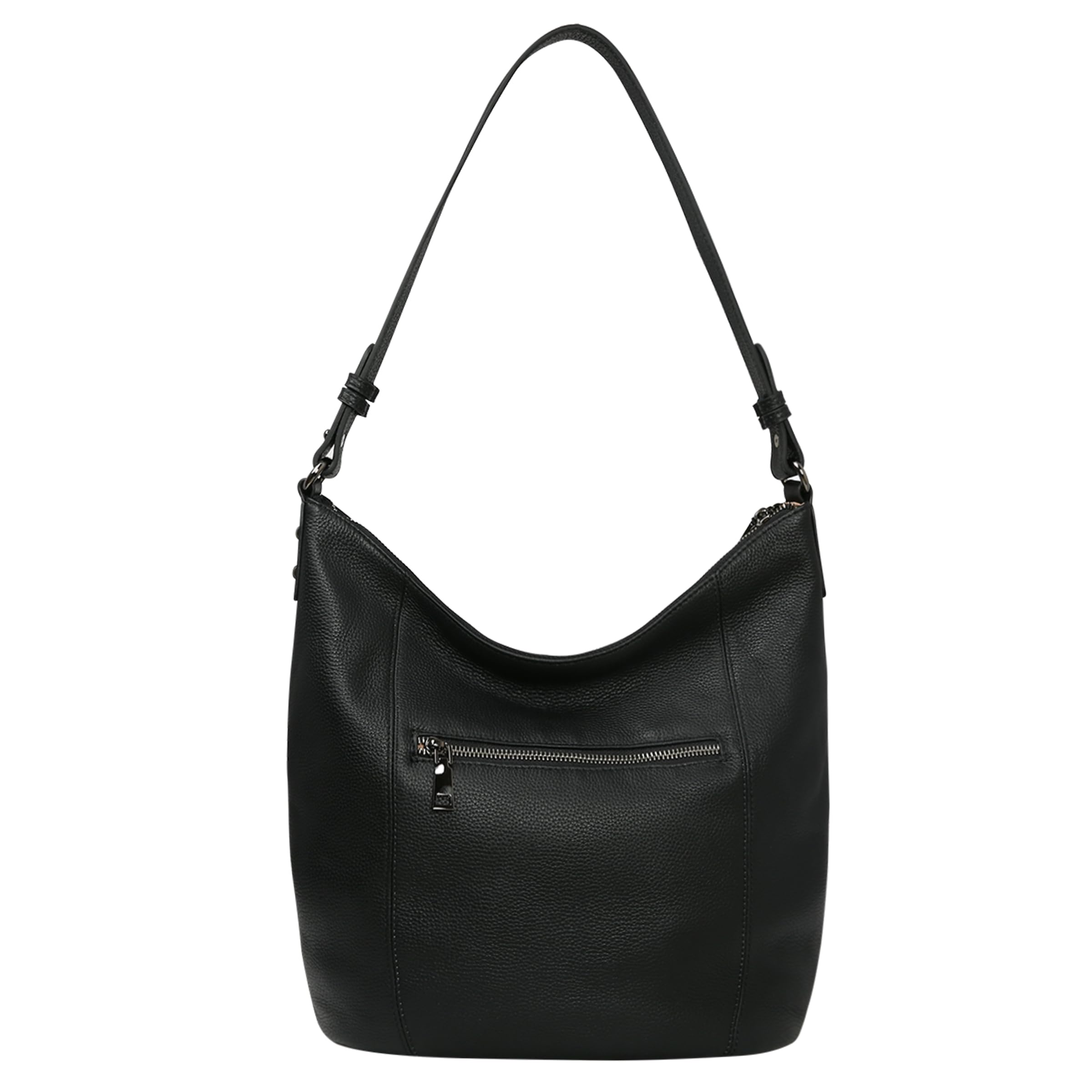 Iswee Black Leather Purse Shoulder Bag for Women Hobo Purses and Handbags Pocketbooks Cross Body Bag Large (Black)
