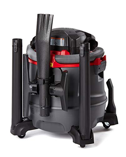 RIDGID 62723 Red 16 gallon RT1600 Wet/Dry Vacuum, Dark Gray and Red