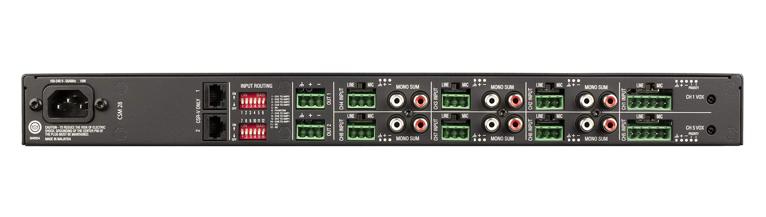 JBL Professional CSM-28 Commercial Series 8-input, 2-output Audio Mixer