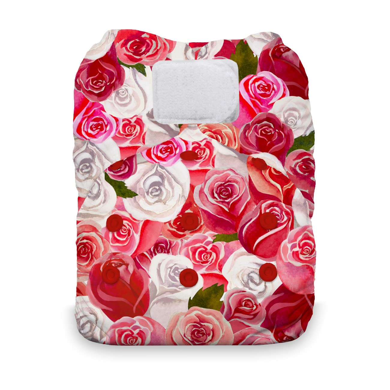 Thirsties Natural One Size All in One Reusable Cloth Diaper, Hook & Loop Closure, Rosy