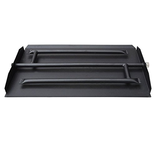 Stanbroil 16.5" Triple Fireplace Burner and Pan, Black Steel