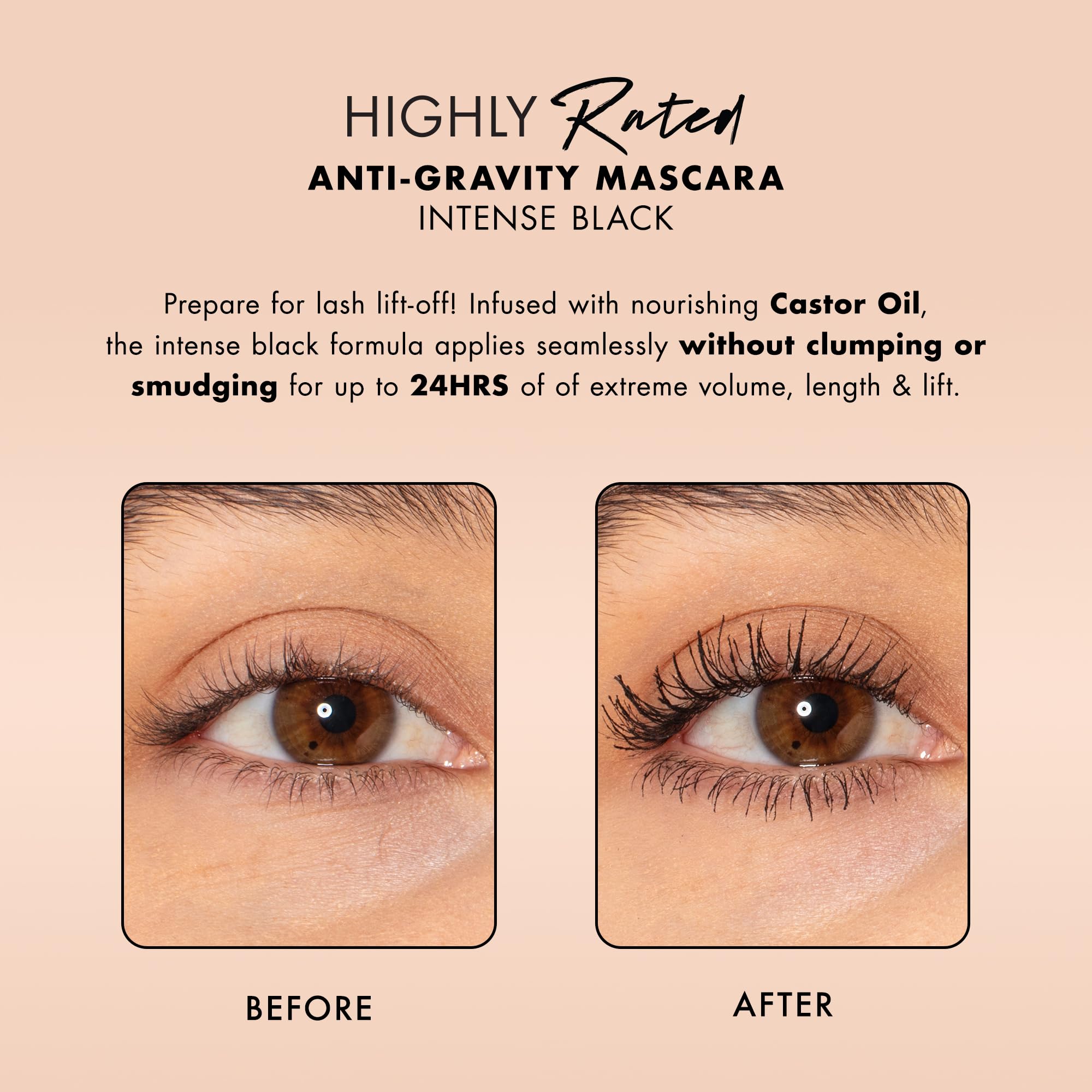 Milani Eyeshadow Primer + Gilded Mini Eyeshadow Palette - The Wine Down + Highly Rated Anti-Gravity Black Mascara with Castor Oil and Molded Hourglass Shaped Brush