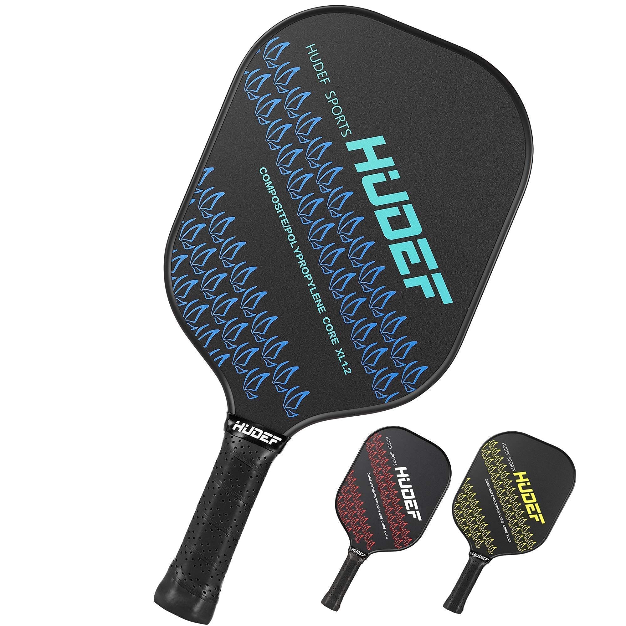 HUDEF Pickleball Paddle-Graphite Pickleball Racquet Lightweight 7.2-7.8oz,PP Honeycomb Composite Core Balanced Pickleball Rackets