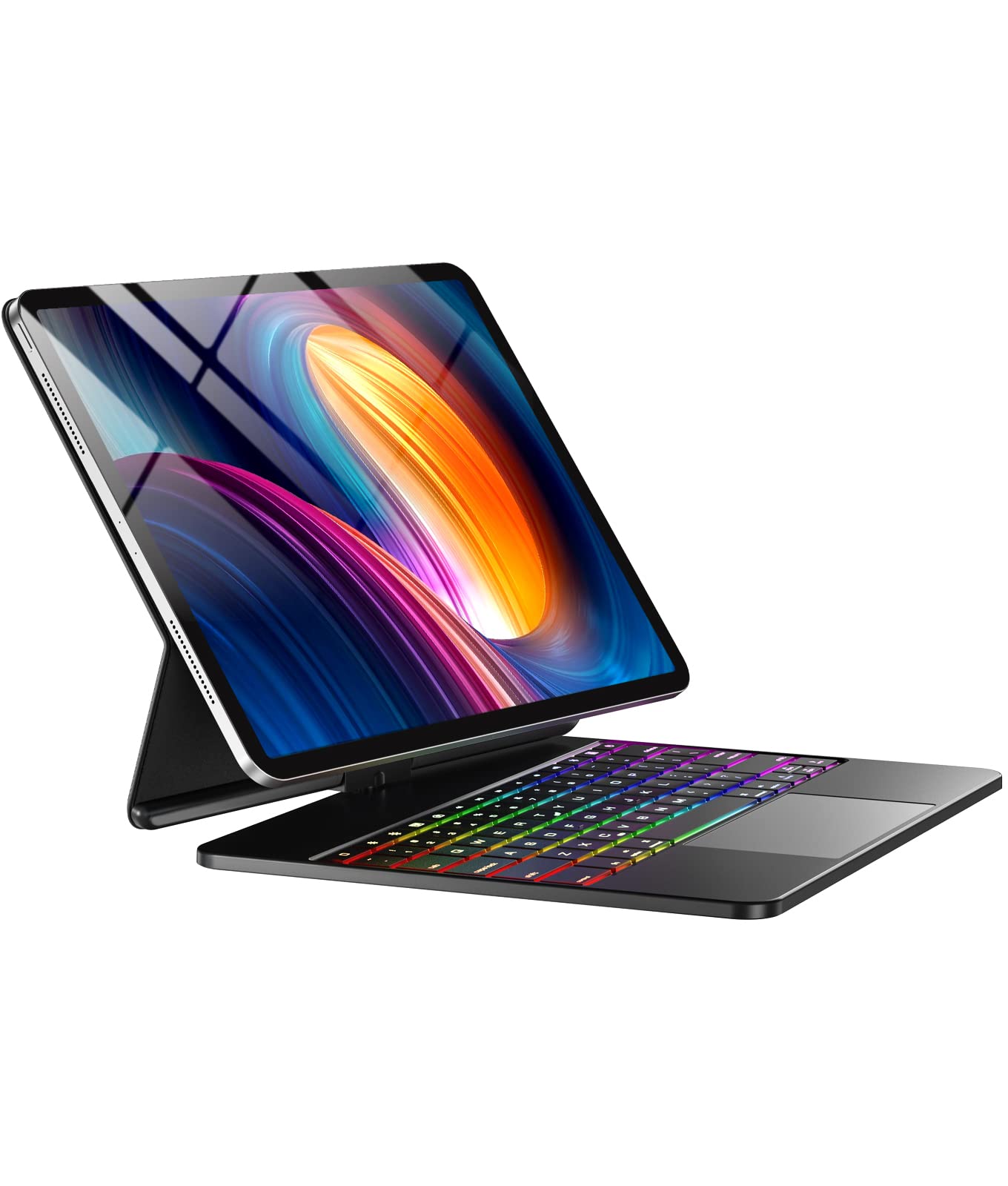 iPad Pro 12.9 Case with Keyboard-Magic Keyboard iPad Pro 12.9 Magnetic Floating Folio for iPad Pro 12.9 inch 6th,5th,4th,3rd Generation, Color Backlit Multi-Touch Trackpad Case Wireless Stand, Black