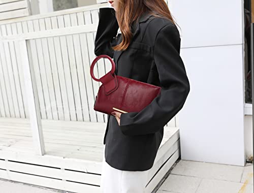 MKF Collection Wristlet Pouch Clutch Wallet for Women's Handbag, Small Purse Black Circular handle Purse Bag By Mia K
