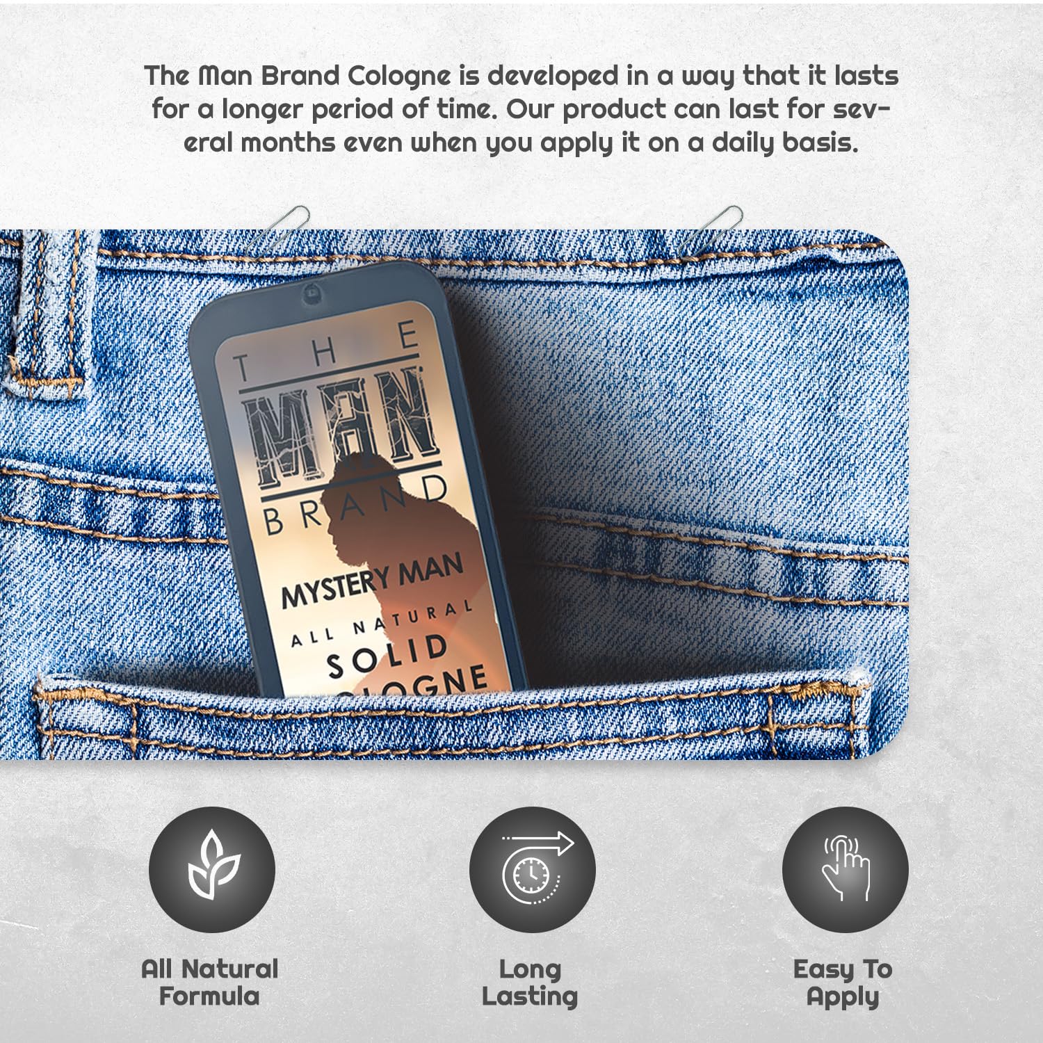 The Man Brand Solid Cologne (3/4 oz (Pack of 1), Mystery Man)