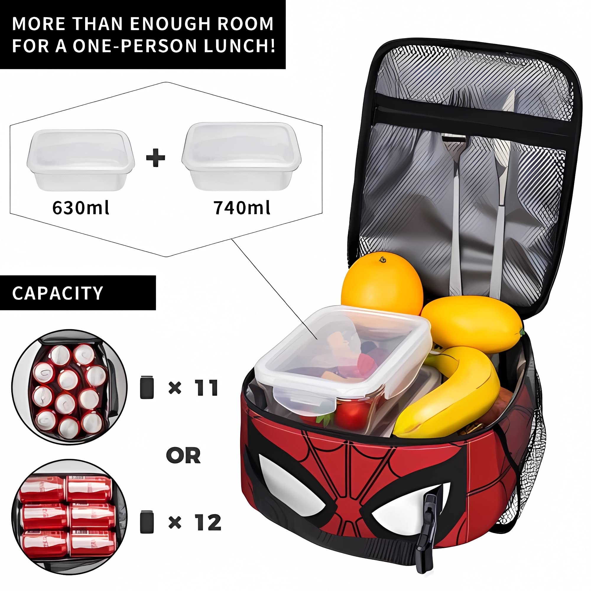 nxedlry Cartoon Lunchbag Portable Lunch Box For Boys Girls, Reusable Thickened Thermal Insulation Lunch Bag Tote Cooler Lunch Bag